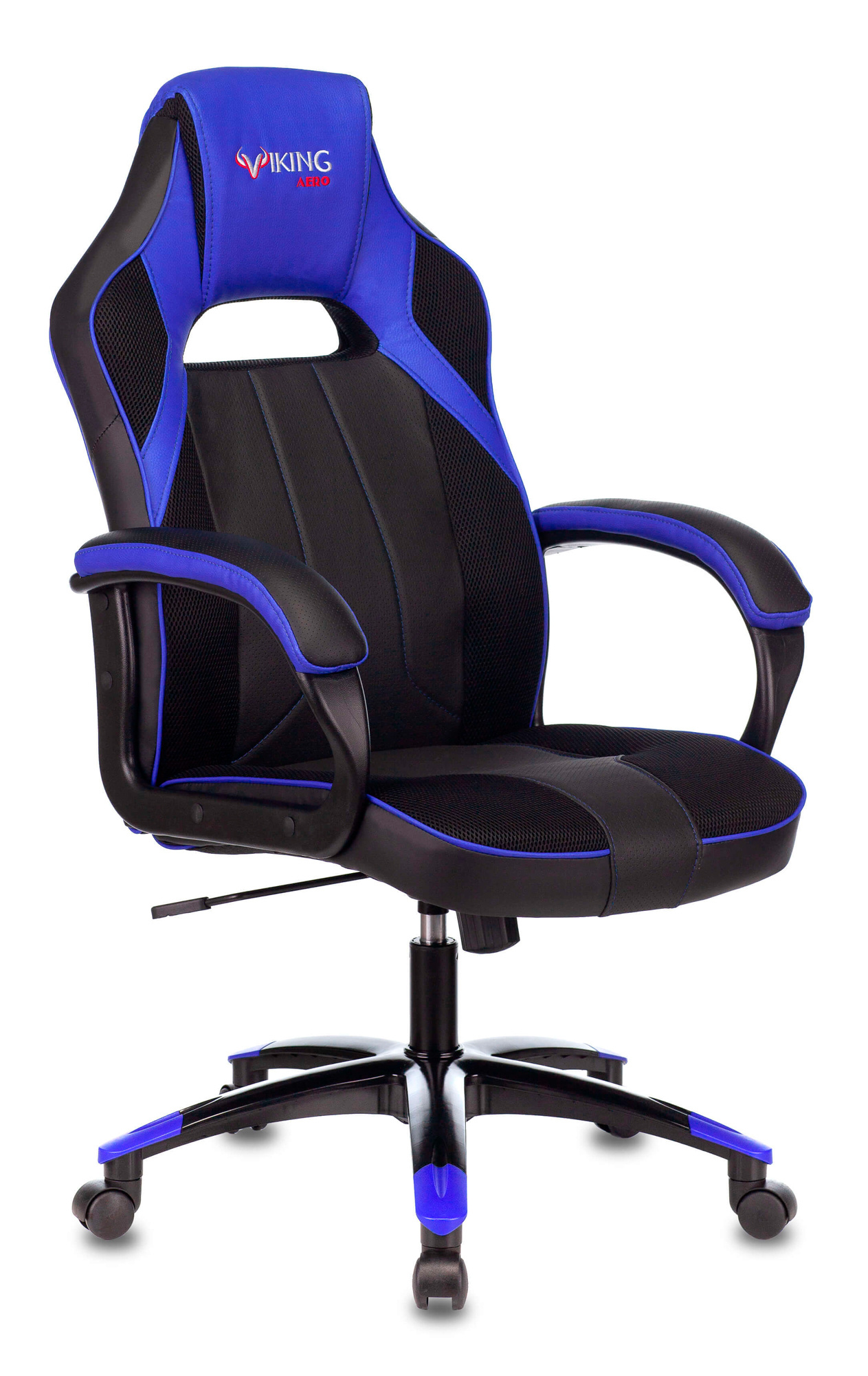 Кресло игровое ZOMBIE VIKING 2 AERO BLUE черный/синий искусст.кожа/ткань