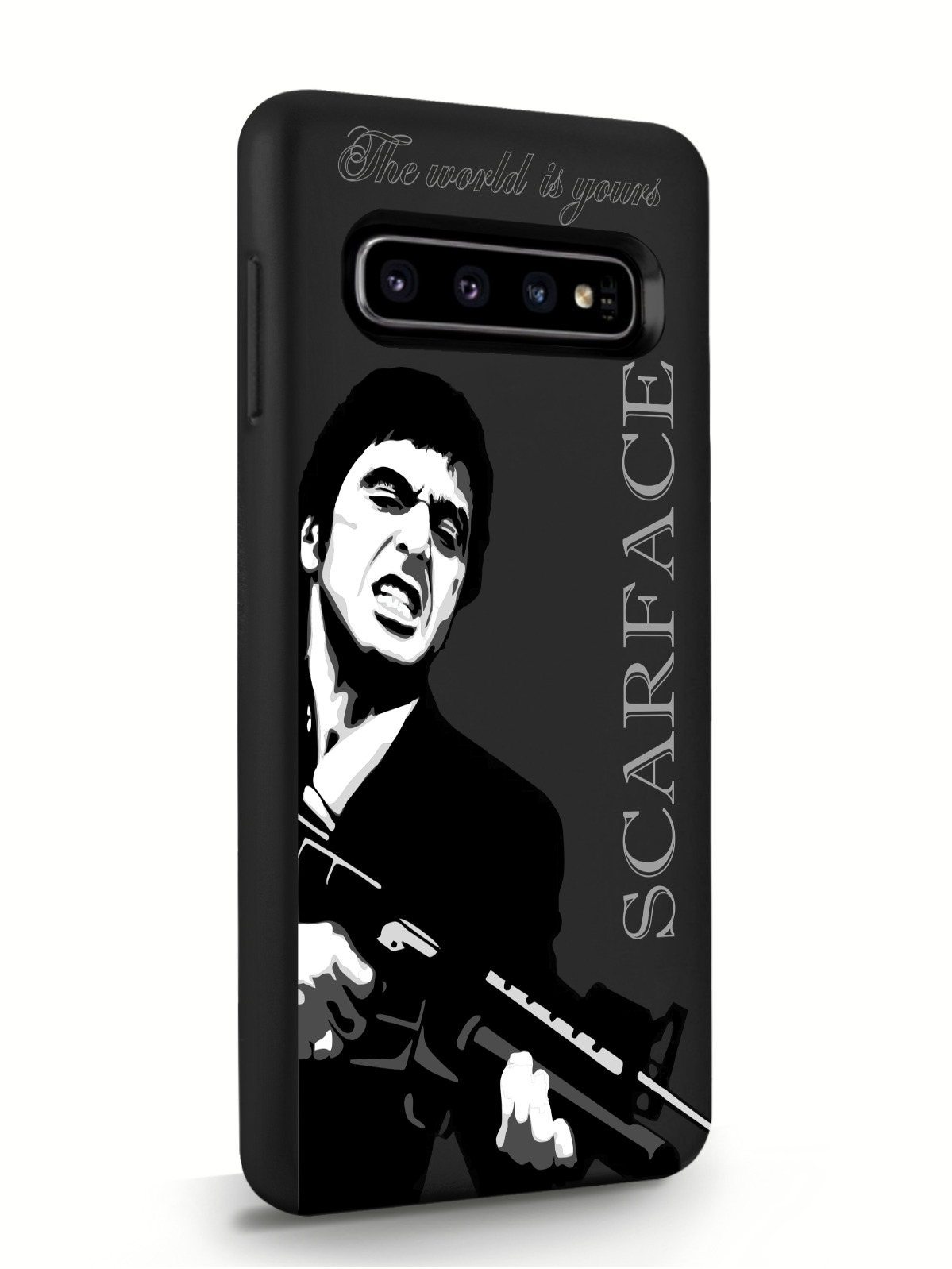 Чехол MustHaveCase для Samsung Galaxy S10 Лицо со шрамом черный