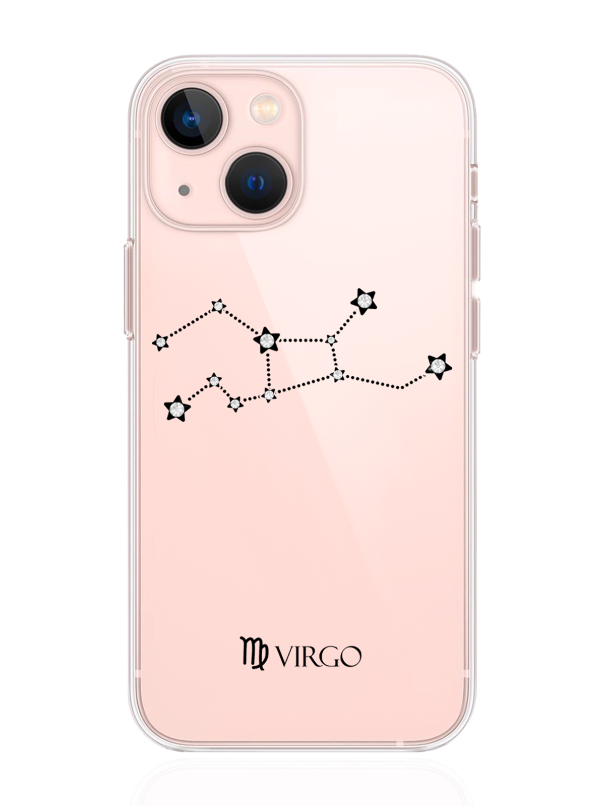 Чехол с инкрустацией кристаллами Lux для iPhone 13 Mini Дева Virgo