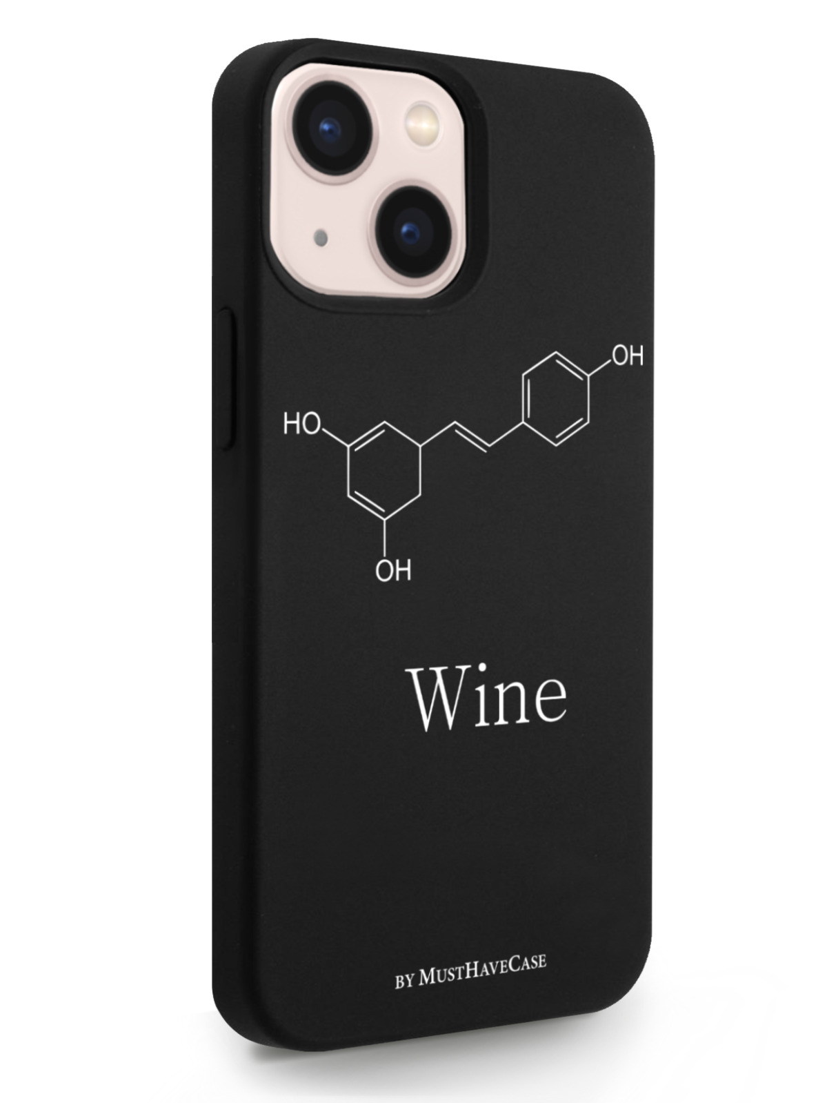 Чехол MustHaveCase для iPhone 13 Mini Молекула вина черный
