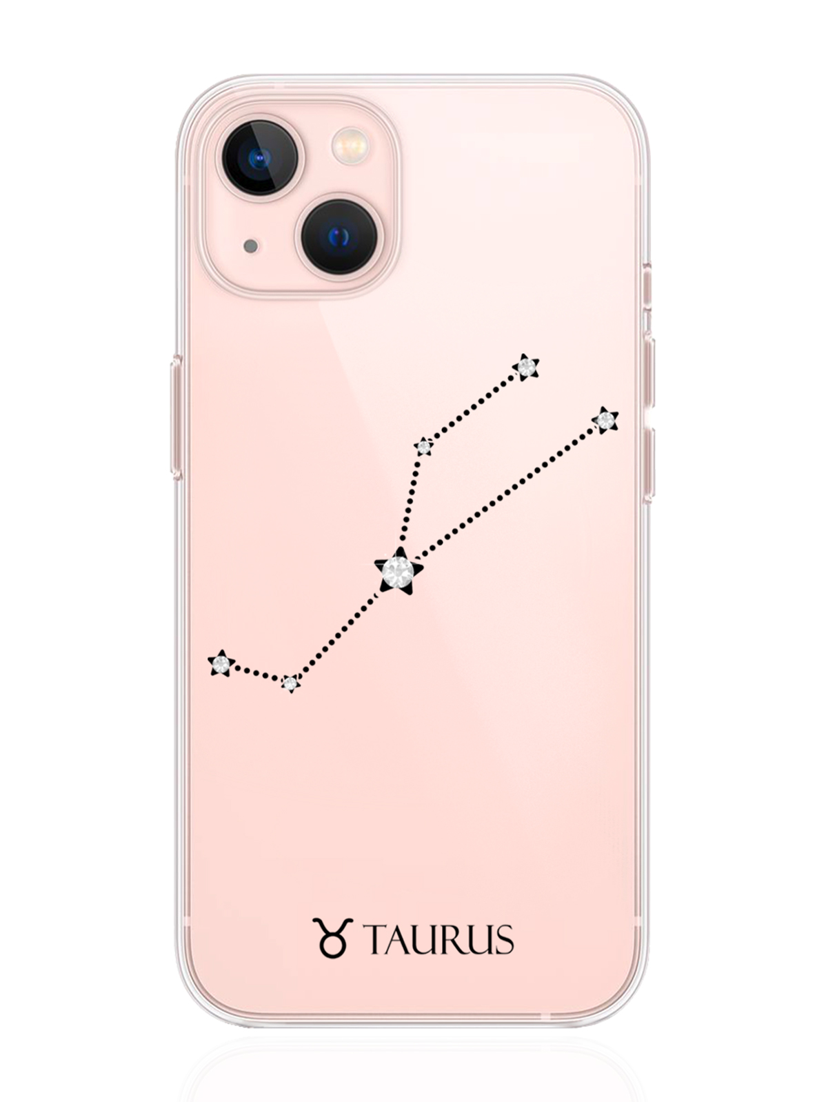 Чехол с инкрустацией кристаллами Lux для iPhone 13 Телец Taurus