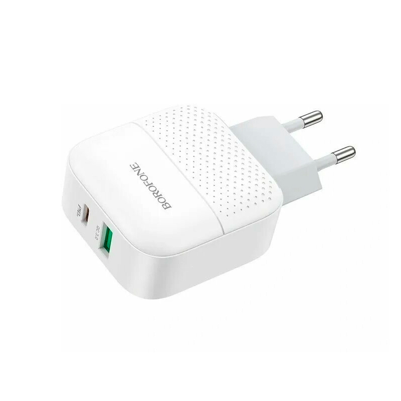 Сетевое зарядное устройство Borofone BA46A Premium USB+Type-C PD18+QC3.0 White (27350)