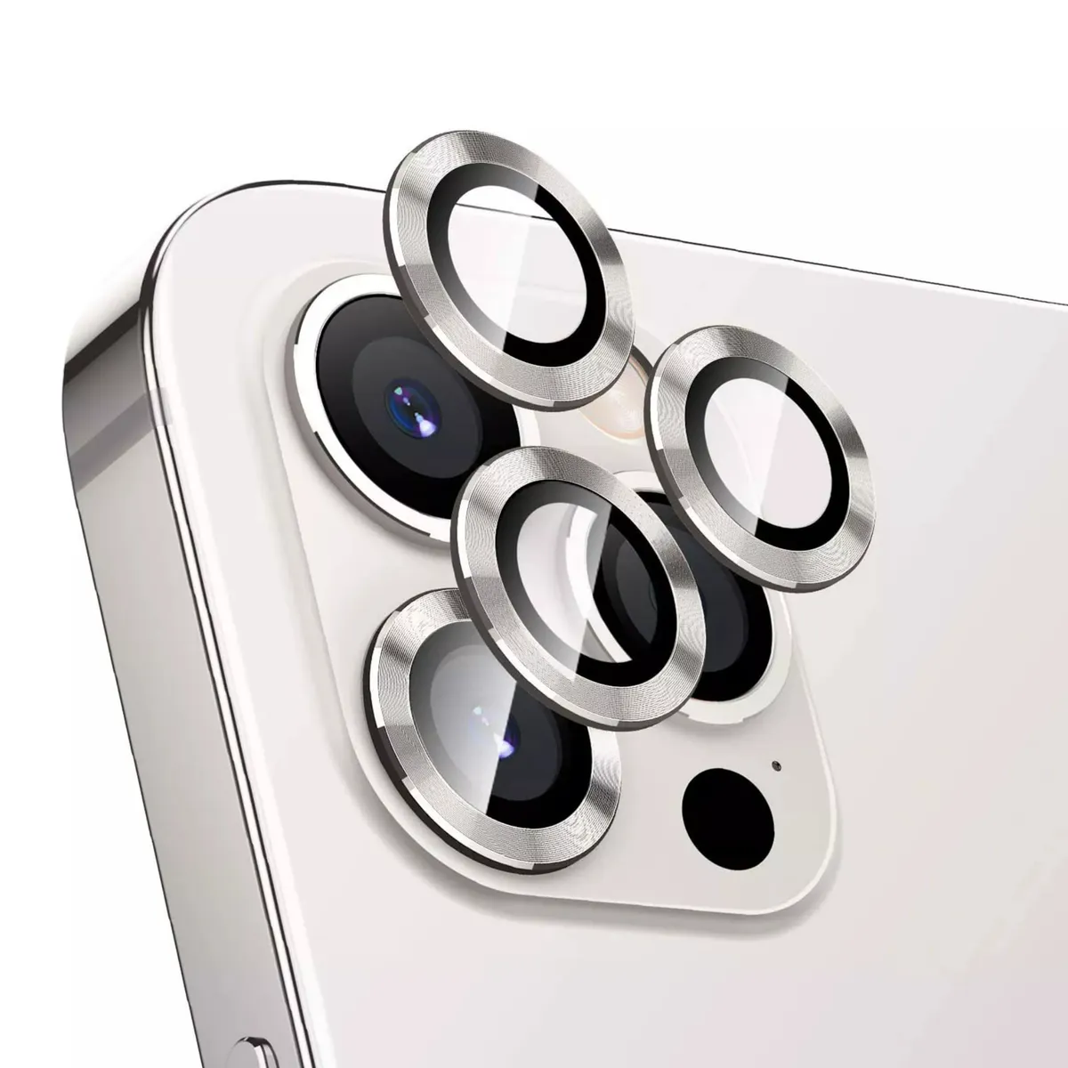 Защитное стекло линзы QVATRA на камеру iPhone 13 Pro Серебристый