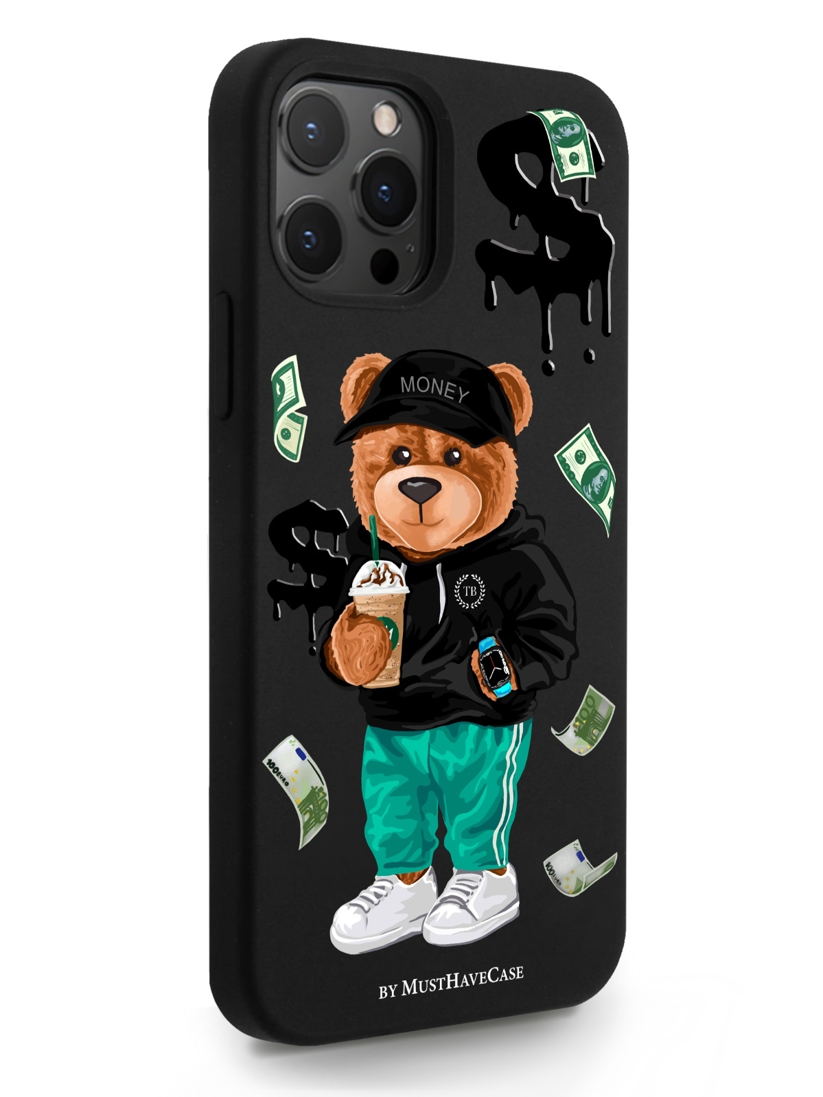 Чехол MustHaveCase для iPhone 12/12 Pro Мишка Тони черный