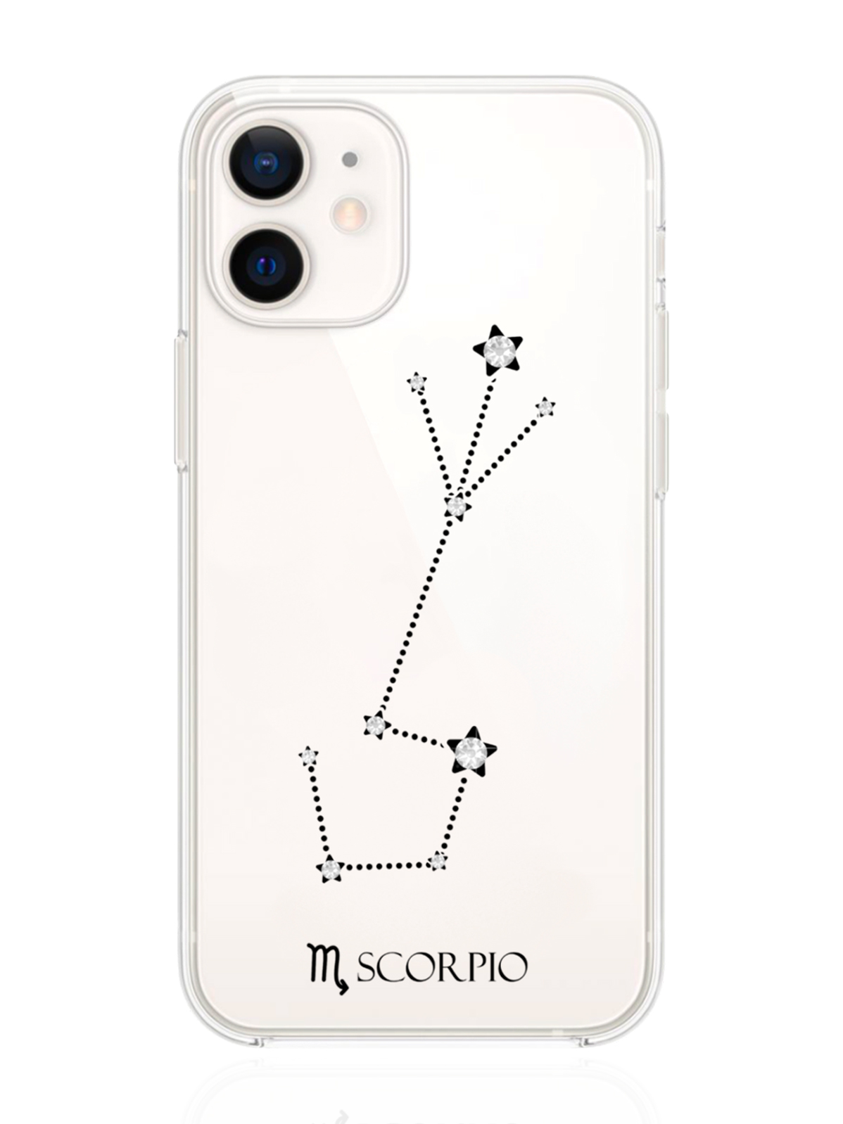 Чехол с инкрустацией кристаллами Lux для iPhone 12 Mini Скорпион Scorpio
