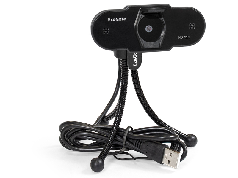 Web-камера ExeGate BlackView C525 HD Tripod черный (EX287386RUS)