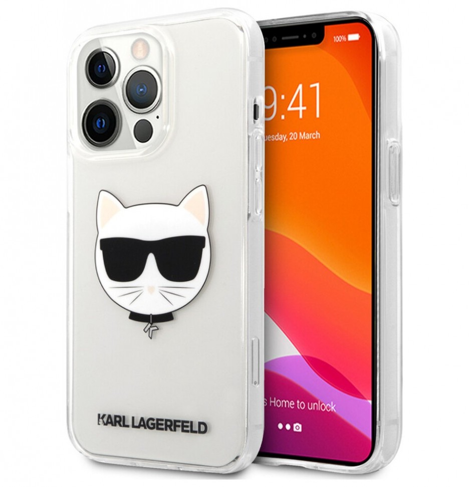 Чехол CG Mobile Karl Lagerfeld PC/TPU Choupette Hard для iPhone 13 Pro, Прозрачный