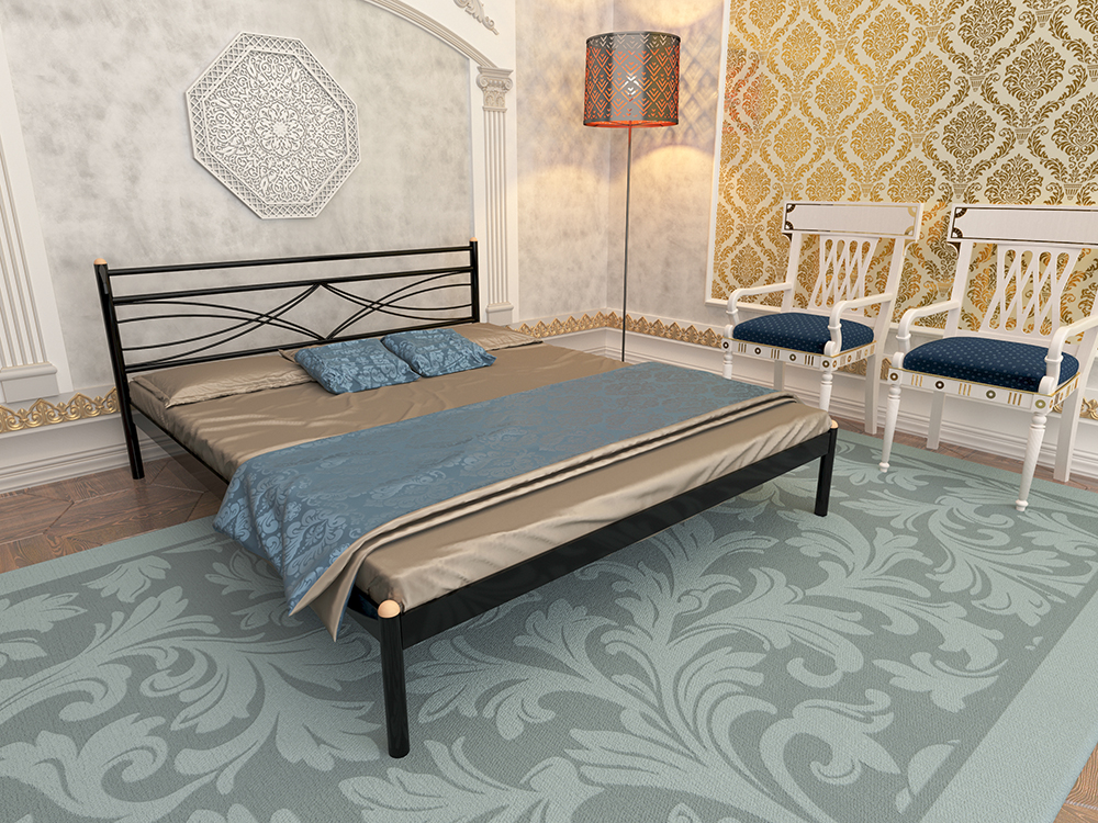 Двуспальная кровать Стиллмет Мираж черный 160x200