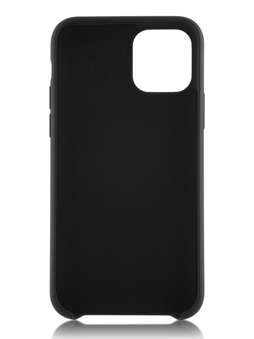 Чехол накладка для iPhone 11 с подкладкой из микрофибры / для айфон 11 / черный