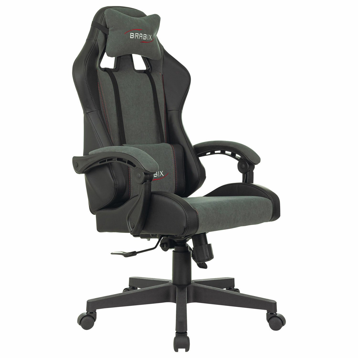 Кресло компьютерное Brabix Striker GM-121, 532961, экокожа, черно-серое