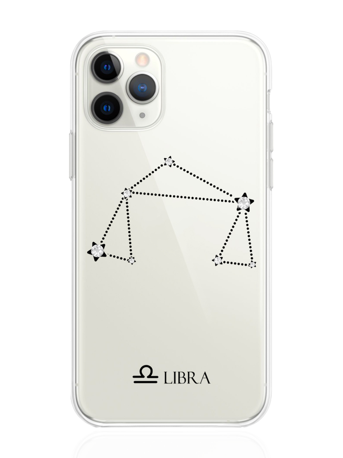 Чехол с инкрустацией кристаллами Lux для iPhone 11 Pro Весы Libra
