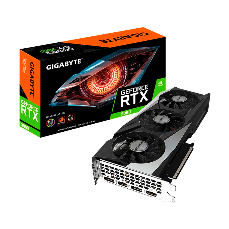 Видеокарта Gigabyte NVIDIA GeForce RTX3060 GAMING OC (GV-N3060GAMING OC-12GD 2.0)