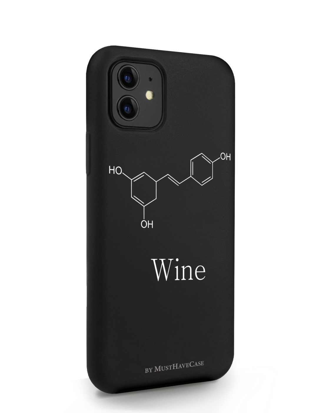 Чехол MustHaveCase для iPhone 11 Молекула вина черный