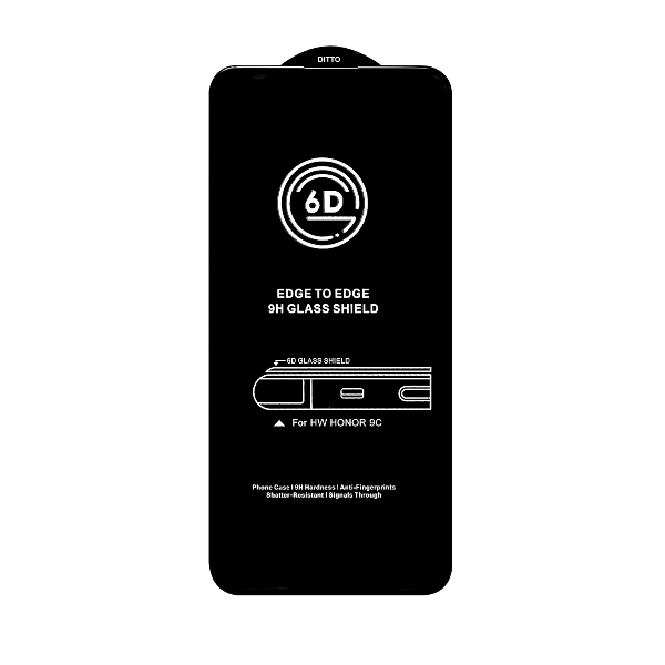 Защитное стекло Huawei P40 Lite/Honor 9C Black 6D