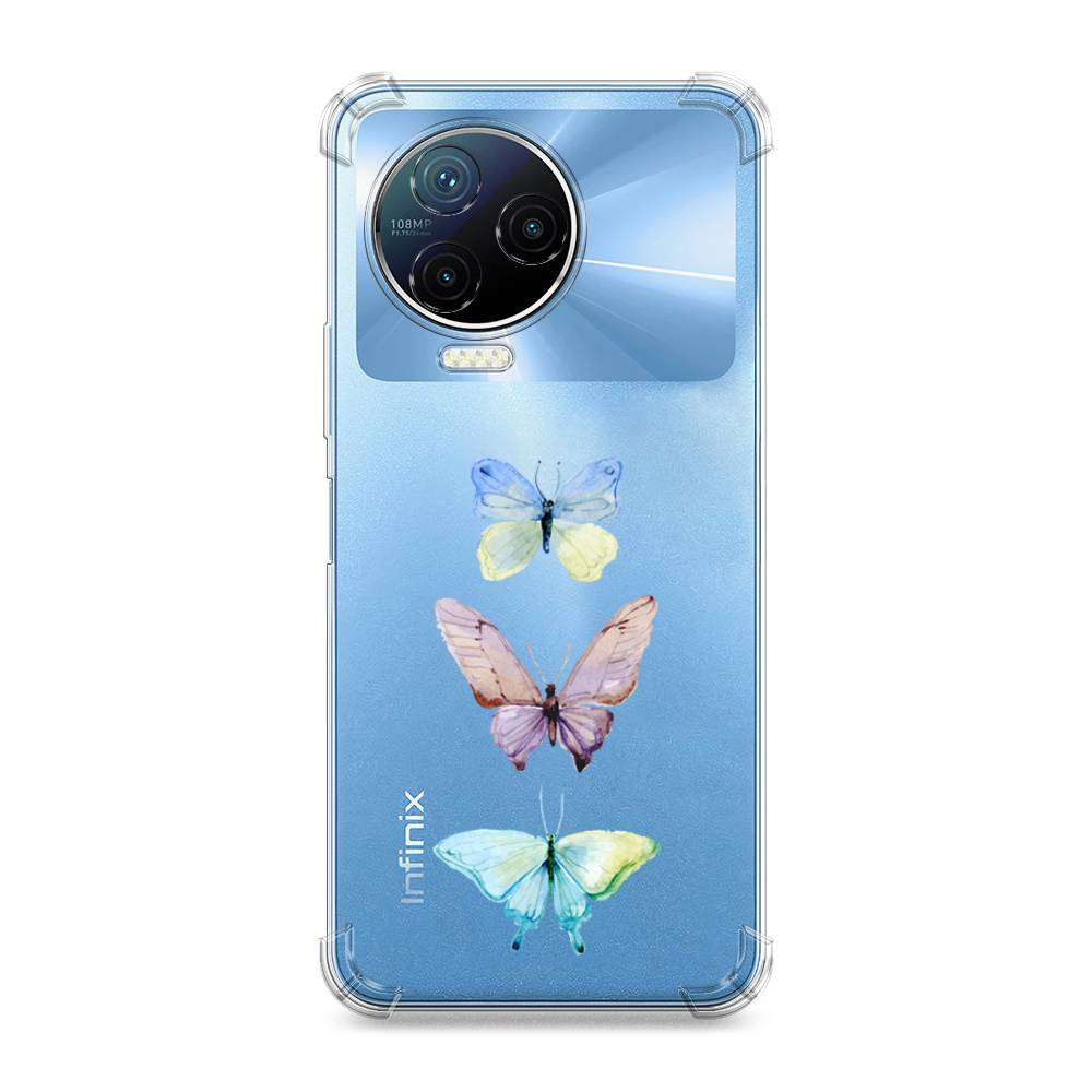 Чехол Awog на Infinix Note 12 Pro 4G/ Note 12 (2023) "Акварельные бабочки"