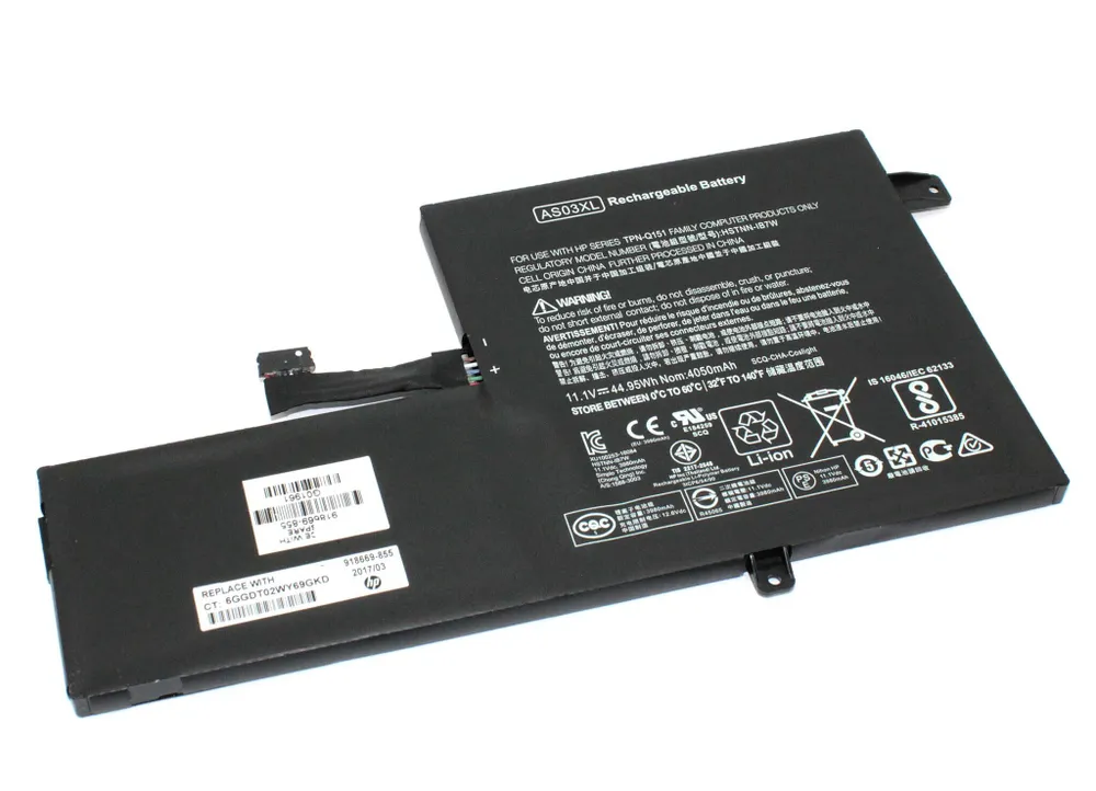 Аккумуляторная батарея для ноутбука HP Chromebook 11 G5 AS03XL 11.1V 44.95Wh