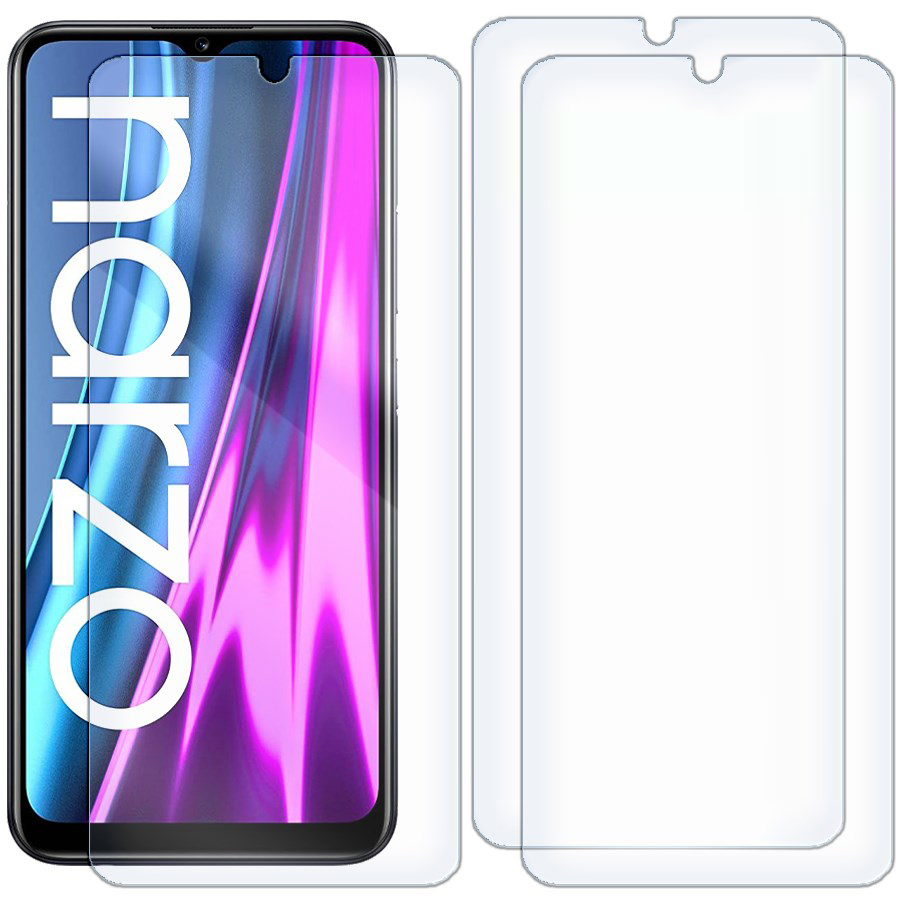 Комплект из 3-x защитных гибридных стекол для Realme Narzo 50i
