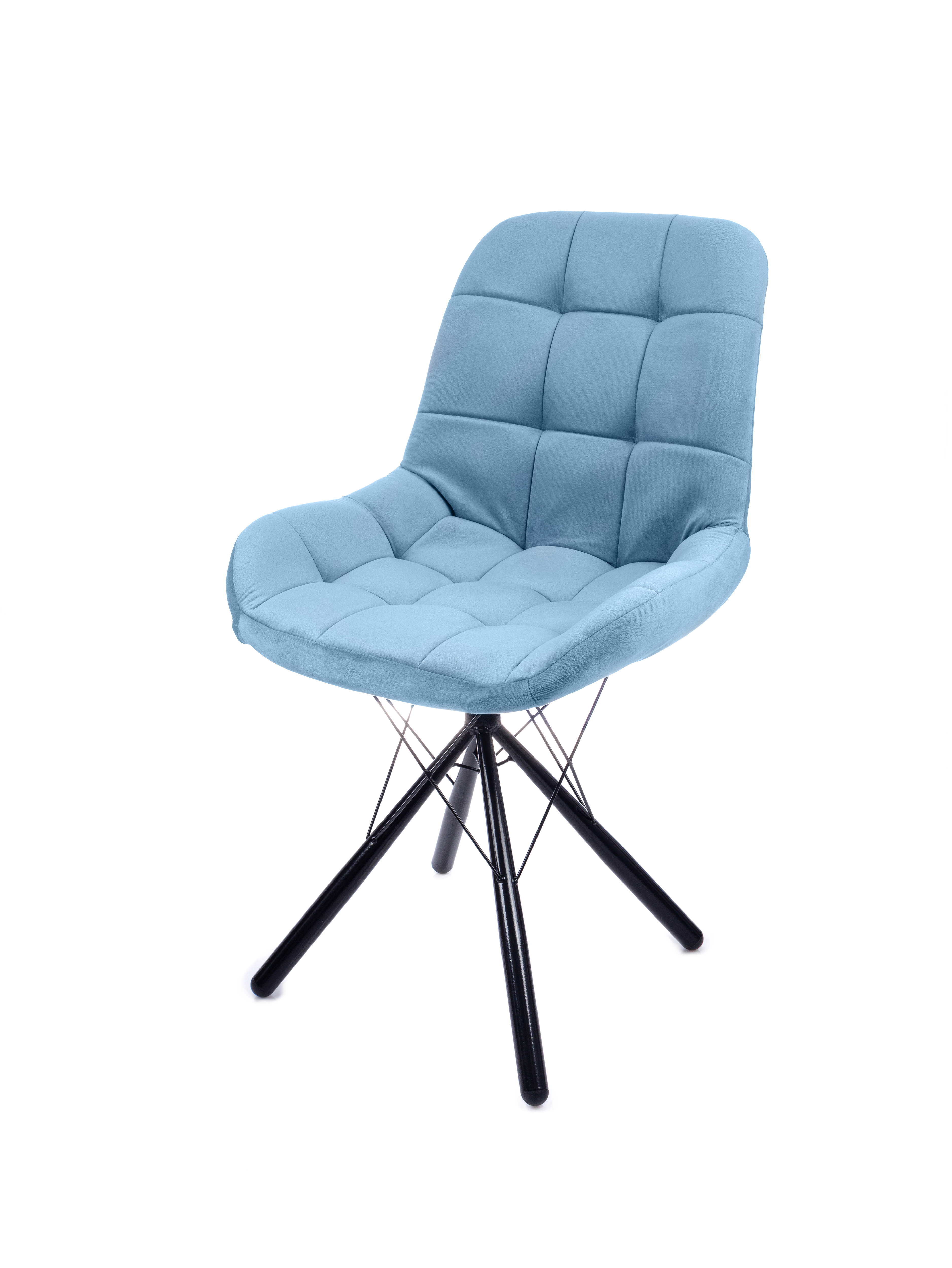 Комплект стульев Флори 1, 23070788 небесно-серый/черный (2 шт)