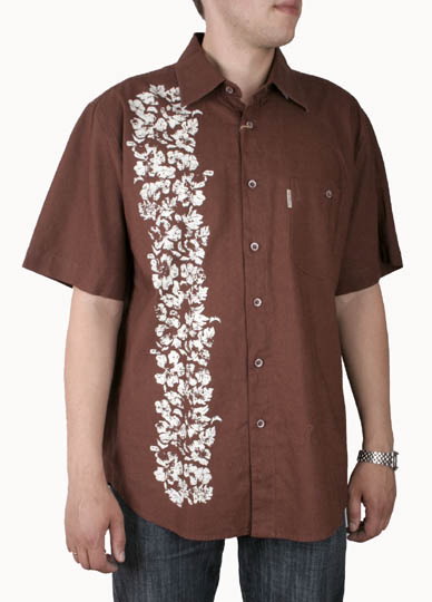 Рубашка мужская Maestro Blossom 2-k коричневая M