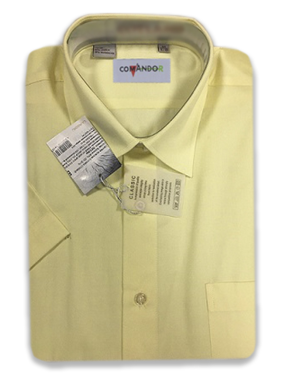 Рубашка мужская Comandor DF 236-K желтая 42/170-178