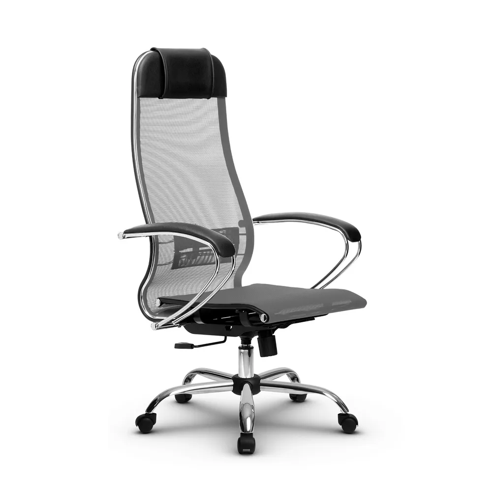 Кресло компьютерное МЕТТА-4(MPRU)/подл.131/осн.003 Серый/Серый