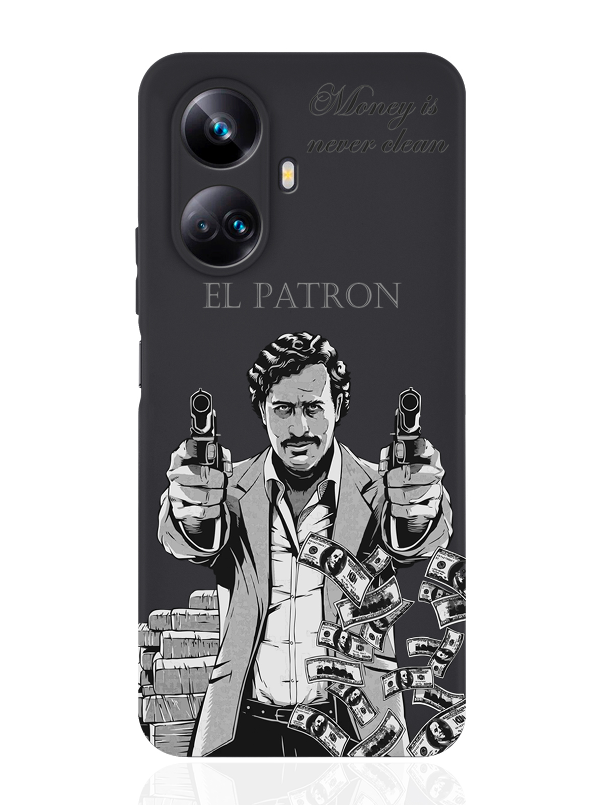 Чехол MustHaveCase для Realme 10 Pro Plus El Patron Pablo Escobar/Пабло Эскобар черный