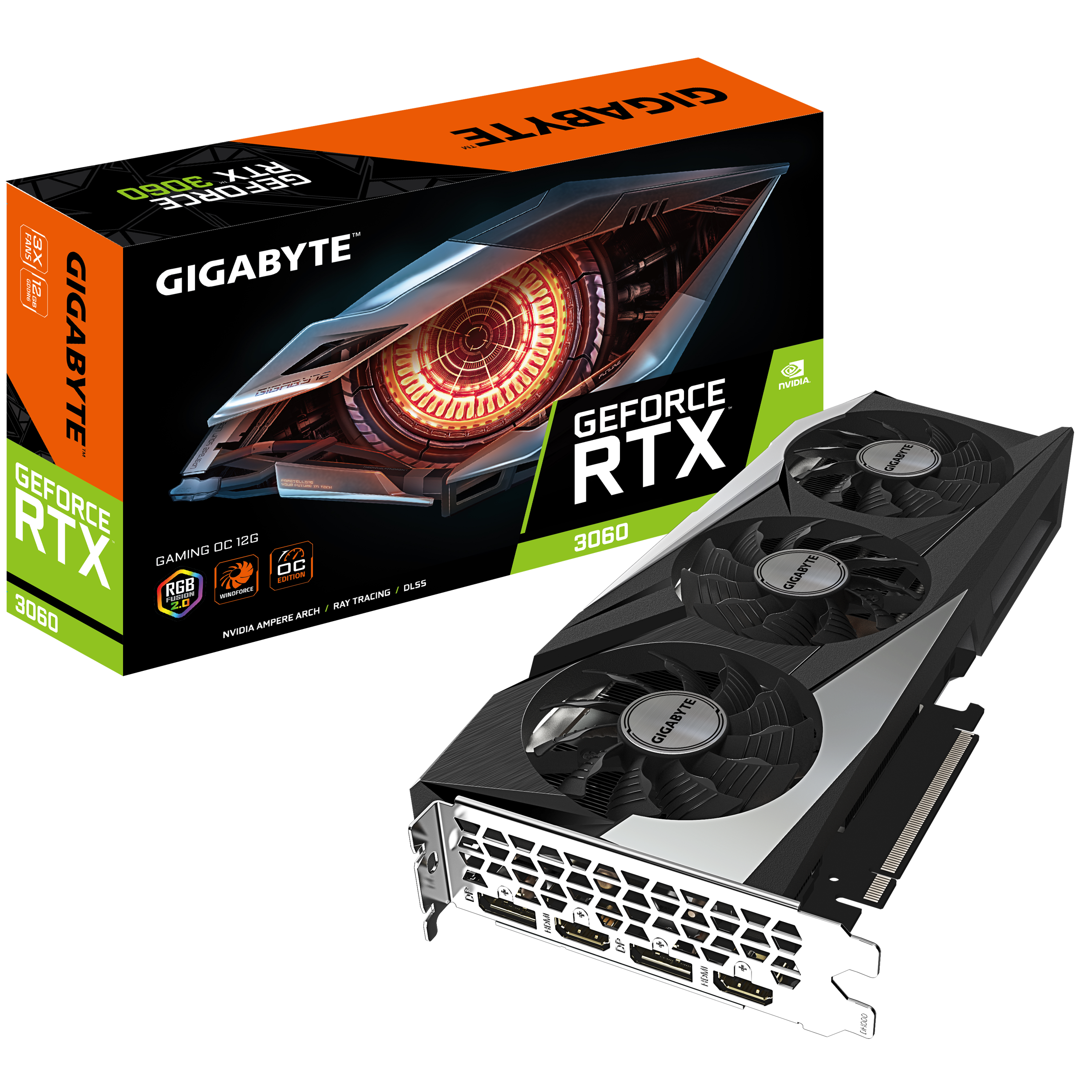 Видеокарта Gigabyte NVIDIA GeForce RTX3060 Gaming OC (GV-N3060GAMING OC-12GD)