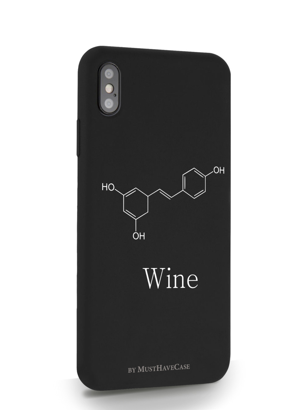 Чехол MustHaveCase для iPhone XS Max Молекула вина черный