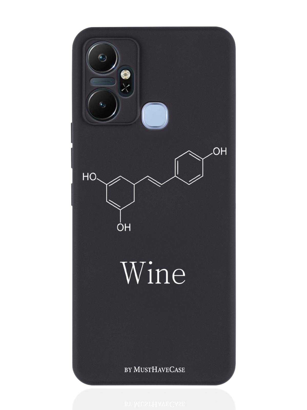 Чехол MustHaveCase для Infinix Smart 6 Plus Молекула вина черный