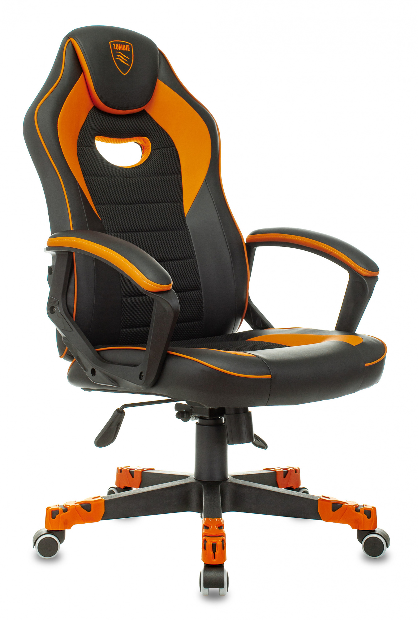 Кресло игровое Zombie GAME 16 черный/оранжевый