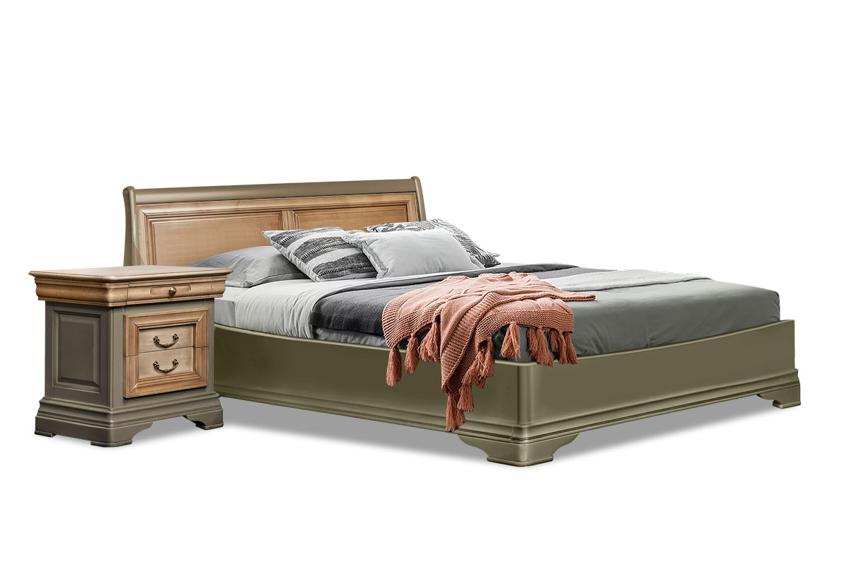 Кровать Белфан Оливия (низкое изножье) 180х200, олива