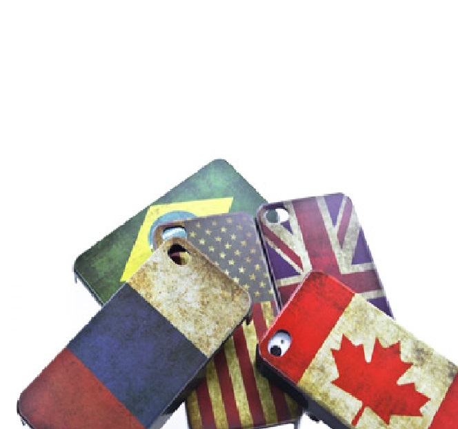 Пластиковая накладка для iPhone 4/4S флаги стран