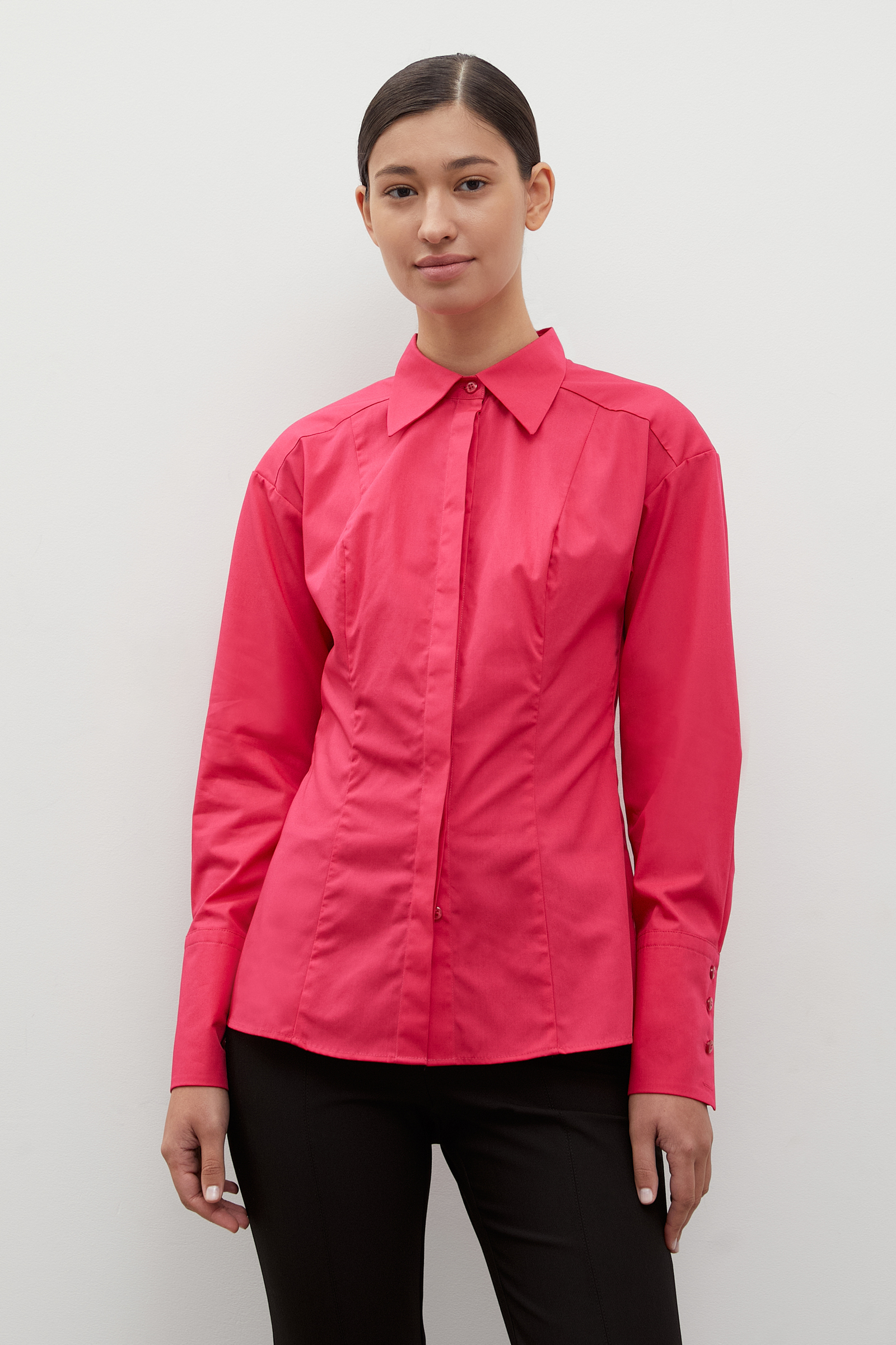 Рубашка женская Finn Flare FAC51039 розовая M