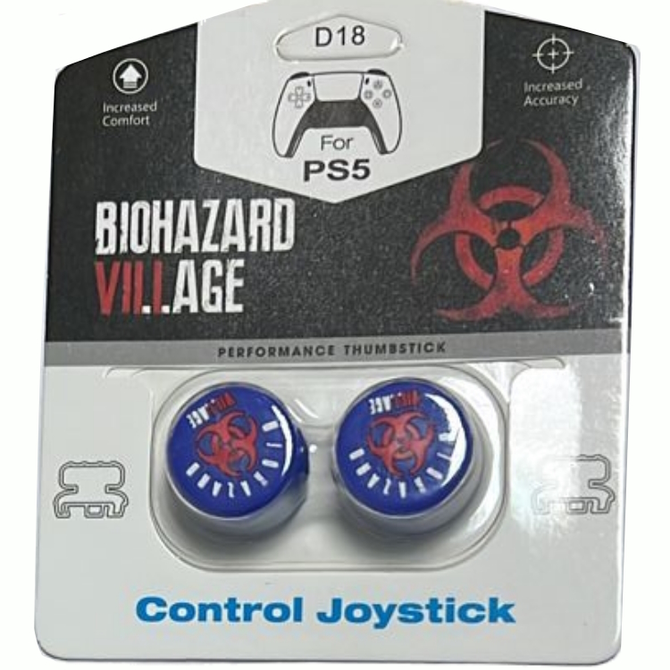 Накладки на стики DualSense/Shock 4 DH Resident Evil Biohazard Village\D18 Синий (PS4/PS5)