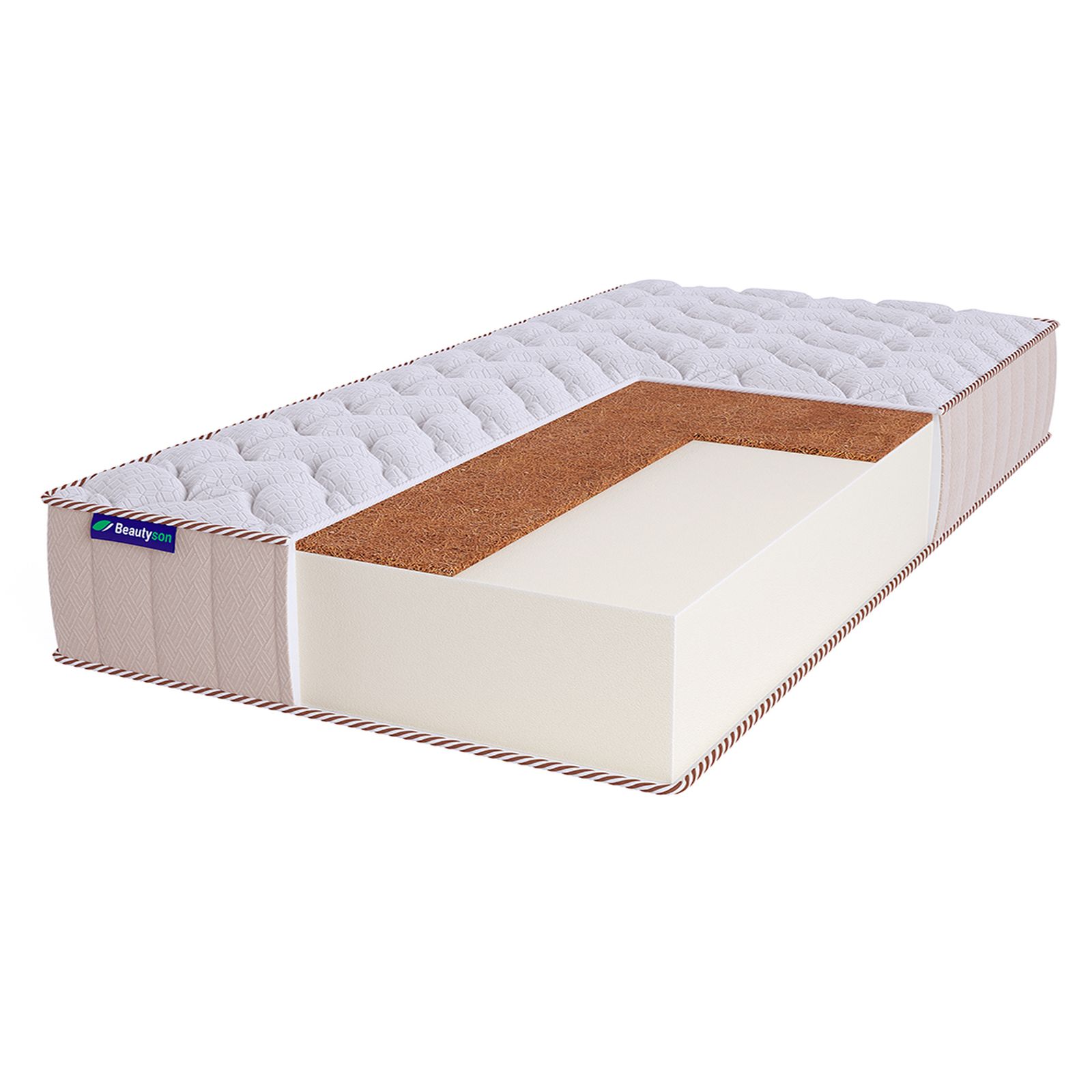 Матрас Beautyson Roll Foam 18 Cocos Lux, 165х165, 21 см, беспружинный