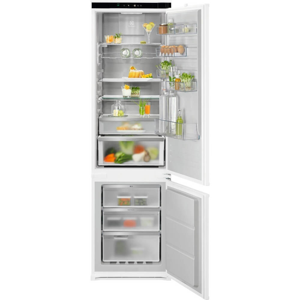 Встраиваемый холодильник Electrolux черный, белый
