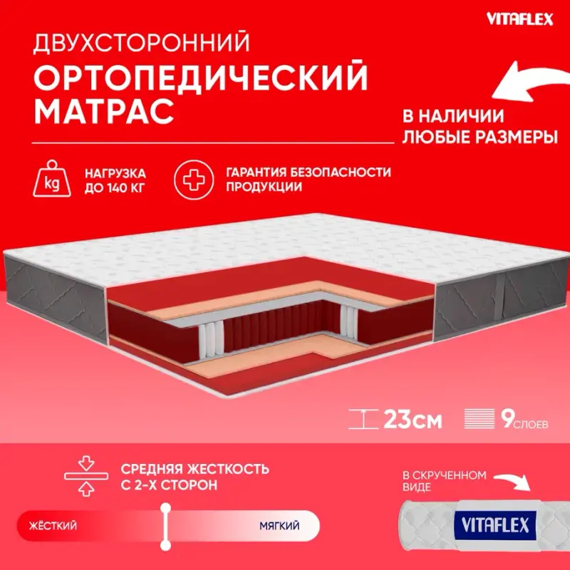 Ортопедический матрас VITAFLEX Anatomic G Sk 120x170