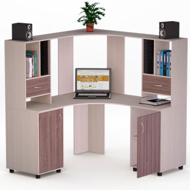 Компьютерный стол Роберт-8  ШxГxВ 1400*1400*1400 Мегамебель