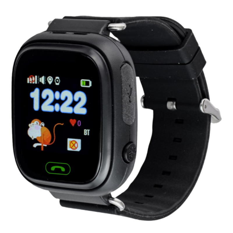 Умные детские часы Smart Watch Q90 (Черный)