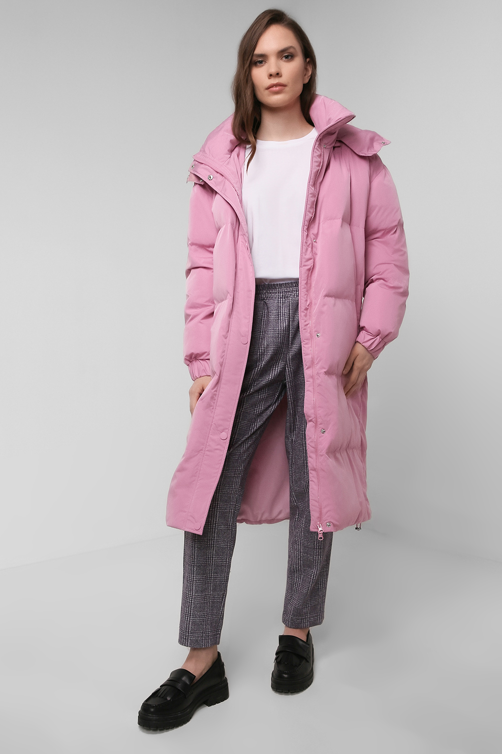 Пальто женское Belucci BL21099151CD-007 розовое 48 RU
