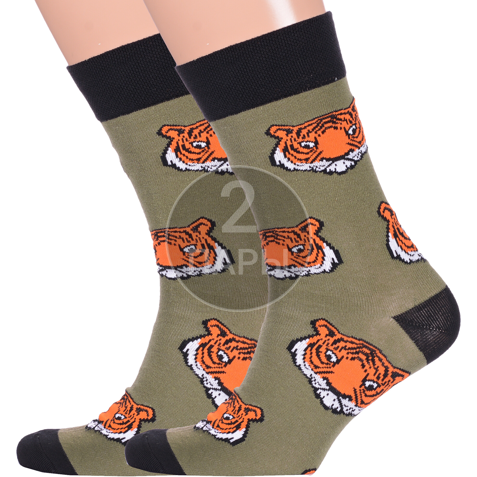Комплект носков мужских Para Socks 2-FS6 хаки 36-40, 2 пары