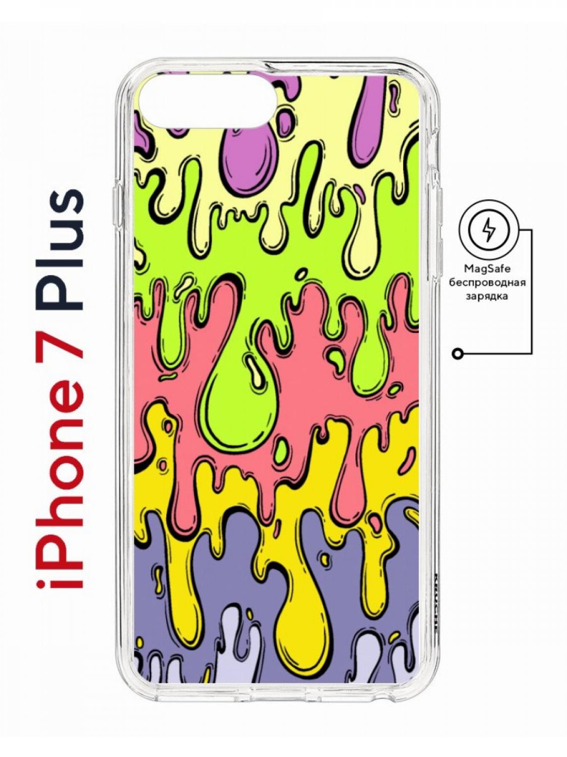 Чехол на iPhone 7 Plus/8 Plus MagSafe Kruche Print Абстракция Капли с магнитом