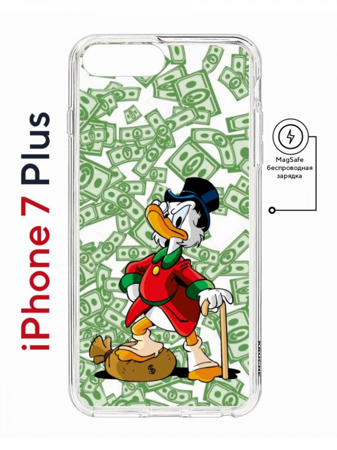 Чехол на iPhone 7 Plus/8 Plus MagSafe Kruche Print MacMoney противоударный с магнитом