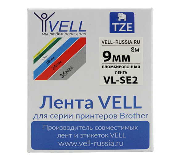 Лента Vell VL-SE2 Brother TZE-SE2, 9