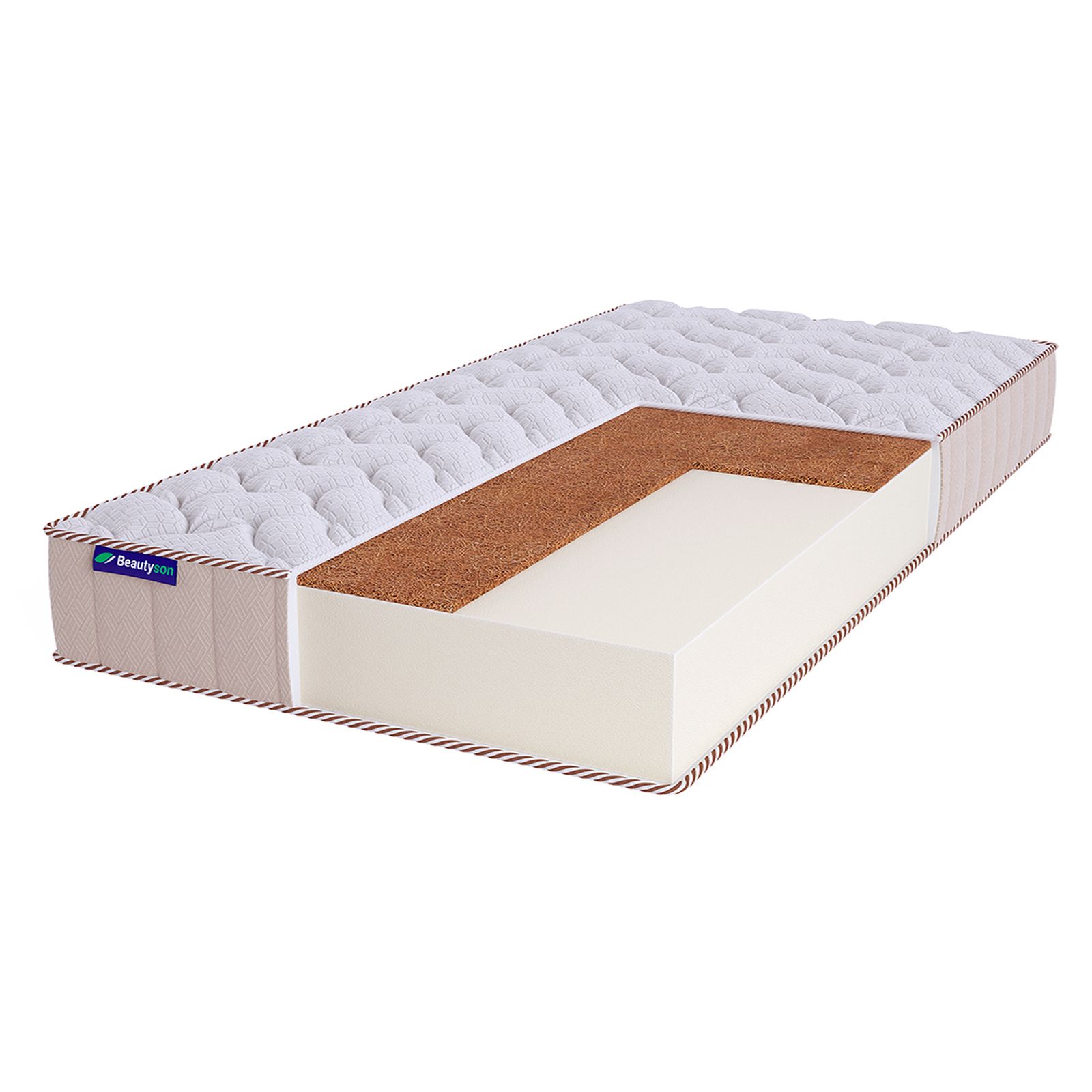 Матрас Beautyson Roll Foam 14 Cocos Lux, 135х135, 17 см, беспружинный