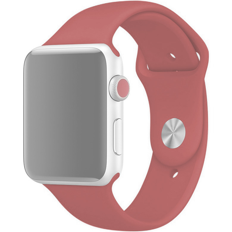 Ремешок InnoZone APWTSI42-39 для Apple Watch 1-6/SE  42/44 мм Розово-красный
