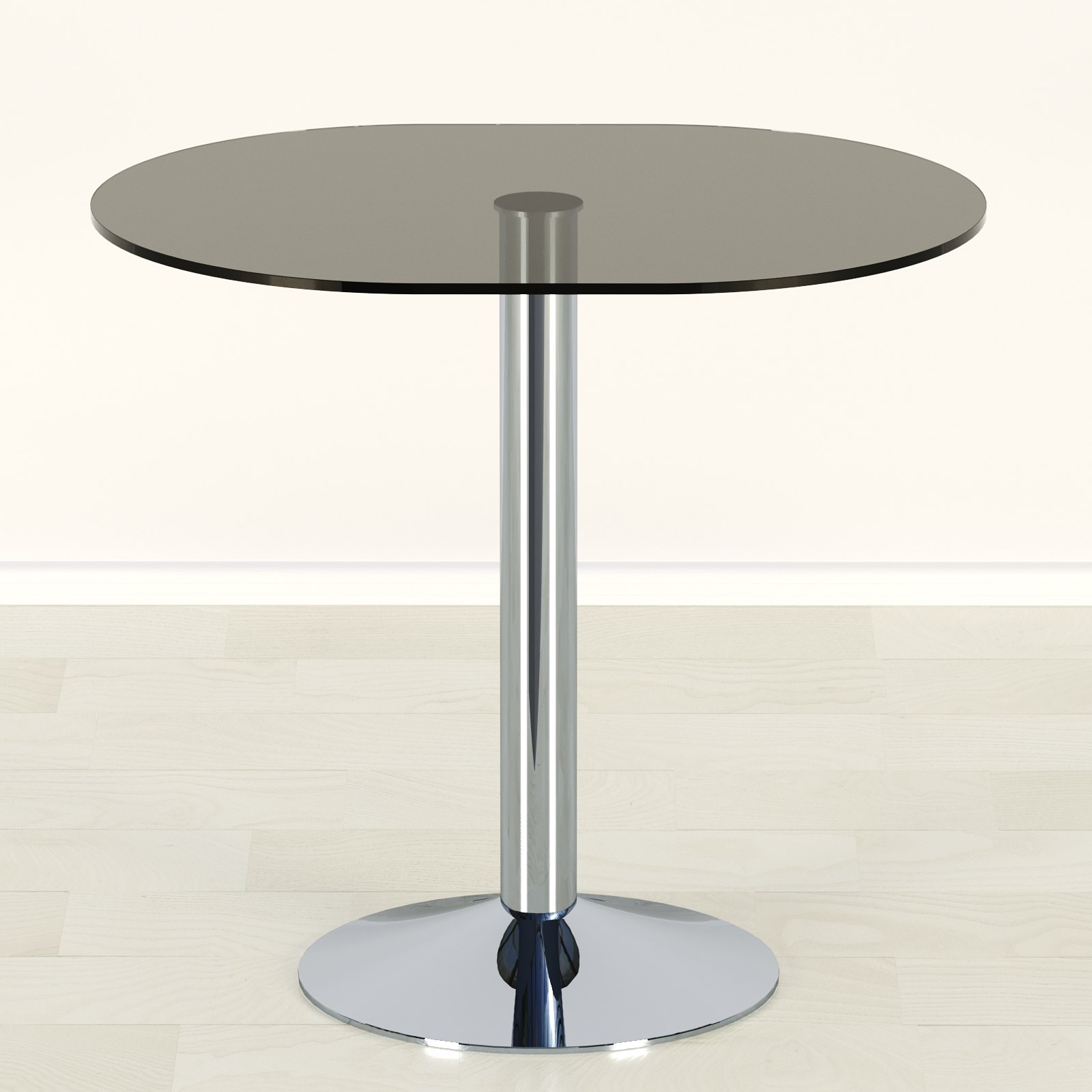 Стеклянный стол Mebel Apartment Троя 23 серый/хром 900х600