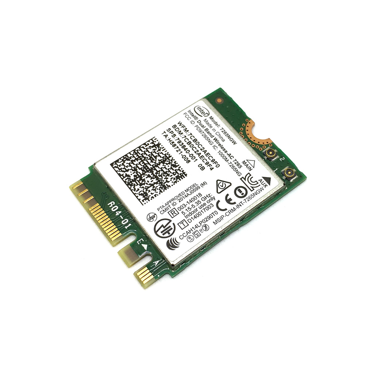 Контроллер NGFF Intel 7265NGW WiFi b/g/n/ac, 2.4/5Ghz