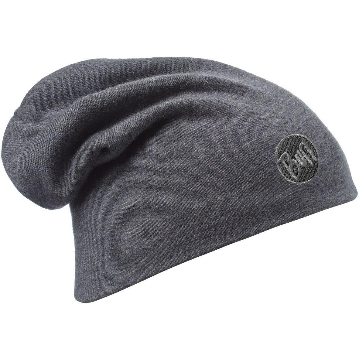 Шапка-чулок мужская Buff Heavyweight Merino Wool Hat solid grey, one size