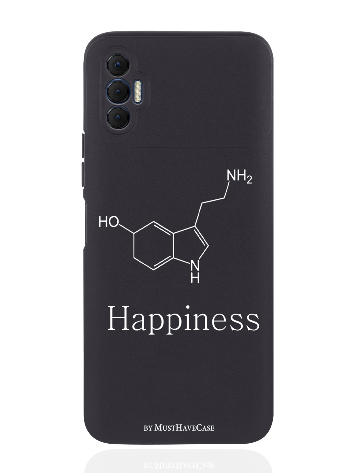 Чехол MustHaveCase для Tecno Spark 8P Молекула счастья черный